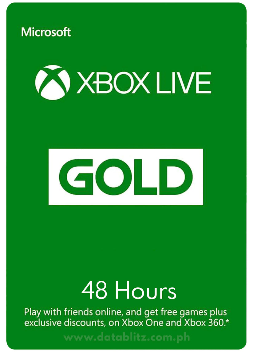 XBOX Live Gold Digital Code 48 Hour Membership US – Datablitz Digital Store